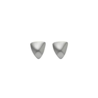 Dansk Copenhagen Frida Waterproof Silver Stainless Steel Post Earring - Brushed Finish - Femme - Accessoires - Gris - Taille: ONE Size