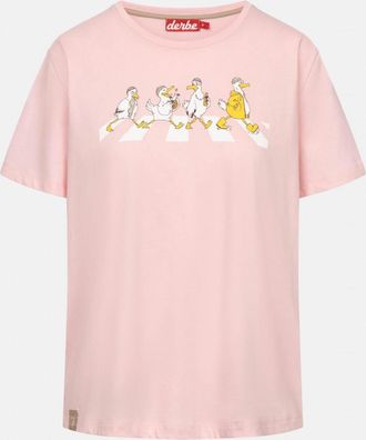Derbe Derbe T-Shirt Abbeym&ouml;wen Damen Rosa GOTS Organic