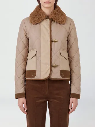 Fay Kurze Steppjacke aus Polyester mit Knebelverschl&uuml;ssen und Pelzkragen
