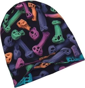 Generic Chapeau Tricoté Os Colorés Bonnet Tricoté Classique Coupe-Vent Bonnet pour Course À Pied Temps Froid Shopping