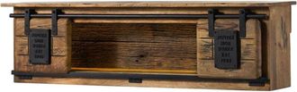 Massivmoebel24 Wandregal Mango / Altholz 130x25x35 natur lackiert railway lux 152