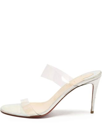 Christian Louboutin sandales Just Nothing 100 mm &agrave; double bride - Tons neutres