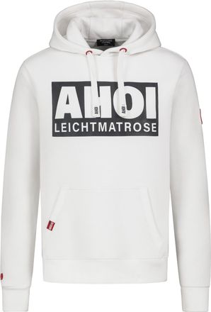Eight2Nine Herren Hoodie mit Meer Print, Kapuze, Kängurutaschen White XL