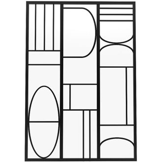 Vente-Unique Verri&egrave;re atelier en aluminium thermolaqu&eacute; style art d&eacute;co - 90x130 cm - Noir - coubarta