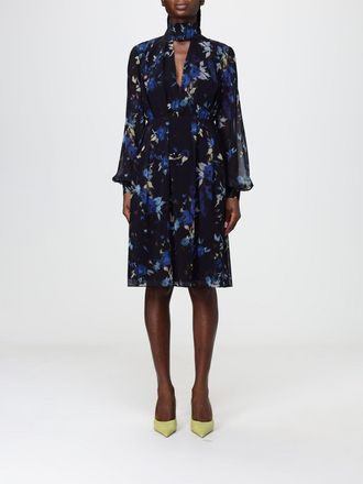 Hanita Florales Cr&ecirc;pe-Minikleid mit Puff&auml;rmeln und Stehkragen