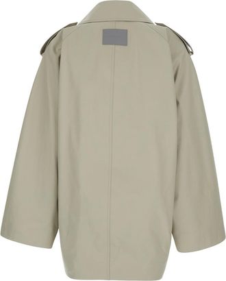 Balenciaga Womens Trench Coat Cotton Beige
