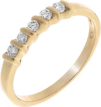Orphelia Damen-Ring 750 Gelbgold Diamant (0.20 ct) weiß Rundschliff Gr. 55 (17.5) - RD-33217/55