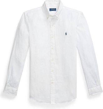 Polo Ralph Lauren Herren Leinenhemd mit Button-down-Kragen