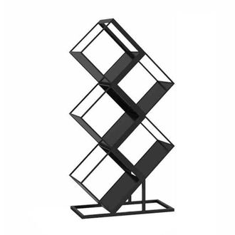 Generic Kreatives geometrisches Bücherregal, Lagerregal aus Eisengitter, platzsparendes Präsentationsregal, geeignet for das Wohnzimmer, das Home Office und d