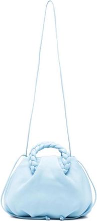 Hereu Femme, Sacs, Bleu, Taille: ONE Size Leather Braided Handle Mini Bag