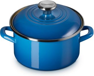 LE CREUSET Le Creuset Traditioneller kleiner Suppentopf aus Emaille auf Stahl, 3,8 l, Marseille