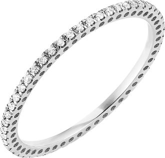 Edenly Trauring Funken - Weißgold, 18 Karat, mit Diamanten