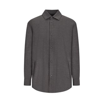 Darkpark Keanu Pied de Poule Micro Check Hemd - - Shirts - Herren - Grau - XL