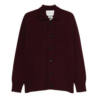Amaranto Feinstrick-Cardigan - - Knitwear - Herren - Lila - XL