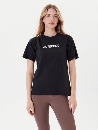 adidas T-Shirt Terrex Classic Logo JF9131 Schwarz Regular Fit