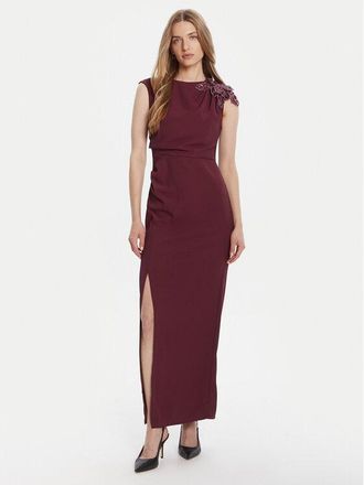 Rinascimento Rinascimento Abendkleid CFC0020094002 Dunkelrot Slim Fit