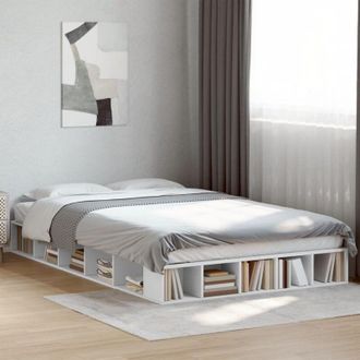 vidaXL Cadre de lit blanc 120x200 cm bois ding&eacute;nierie