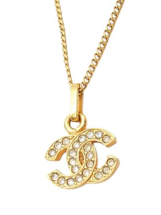Chanel collier &agrave; pendentif CC (1970-1980) - Or