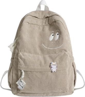 Generic Sac &agrave; dos pour femme en velours c&ocirc;tel&eacute; Sac &agrave; dos &eacute;tudiant Sac &agrave; bandouli&egrave;re pour 1 personne Tente par temps froid, kaki, taille unique