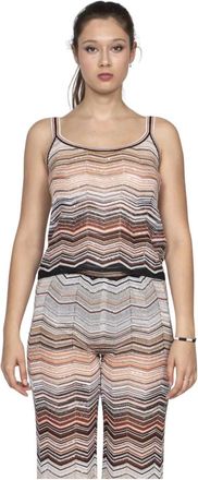 Missoni Femme, Tops, Multicolore, Taille: 38 FR Top Lam&eacute; &agrave; Sequins Zigzag