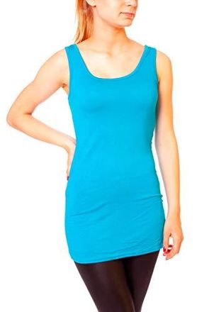 Easy Young Fashion Basic femme Barres Longtop One size - Turquoise - Taille Unique