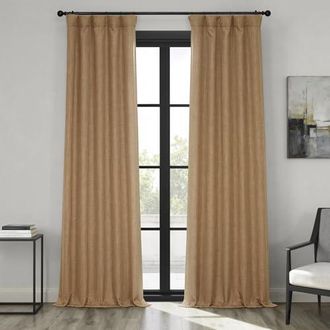 Half Price Drapes Vorh&auml;nge aus Kunstleinen, strukturiert, Raumverdunkelungsvorh&auml;nge f&uuml;r Schlafzimmer, 274 cm lang (1 Panel), 127 x 274 cm (B x L), Vorh&auml;nge f&uuml;r Wohnzimm