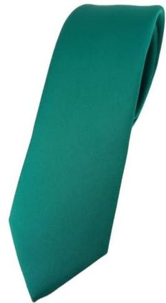 TigerTie Cravate fine unie - Largeur de la cravate : 5,5 cm, Vert p&eacute;trole, Taille Unique