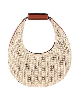 Staud RAFFIA MINI MOON BAG