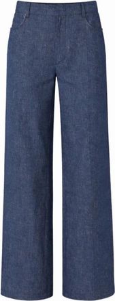 Max Mara Femme, Pantalons, Bleu, Taille: 30 FR Abete Wide Jeans