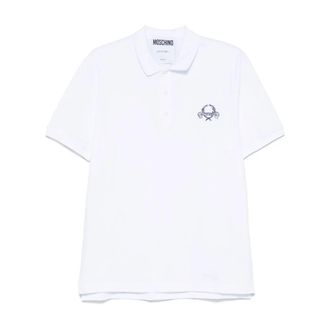 Moschino Polo-Shirt mit Teddyb&auml;ren-Logo - - Tops - Herren - Wei&szlig; - L