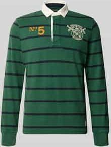 Superdry Rugby-Shirt mit Polokragen im Allover-Look