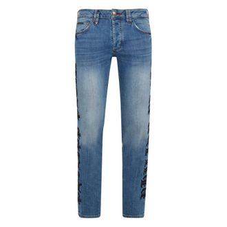 Philipp Plein Homme, Jeans, Bleu, Taille: W30 Straight Cut Gothic Plein Jeans