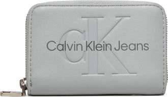 Calvin Klein Jeans Geldb&ouml;rse Calvin Klein Jeans Sculpted Med Zip Around Mono K60K612255 Grau