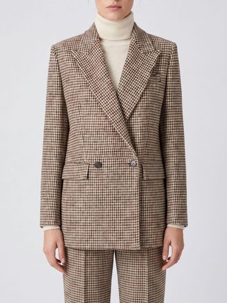 Dondup Zweireihiger Blazer aus Wollmischung mit Hahnentrittmuster
