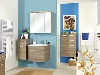 PELIPAL Quickset 313 Badmöbel-Set, Holzwerkstoff, Sanremo Eiche, 200/165/45 cm