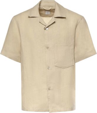 Eleventy Homme, Chemises, Beige, Taille: XL Chemise &agrave; Manches Courtes