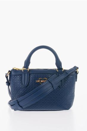 Moschino LOVE Faux Leather VALENTINA Crossbody Bag with all-Over Hear size Unic