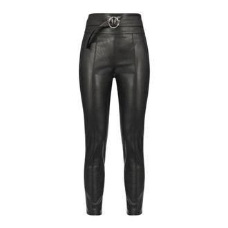 Pinko Campus Similpelle Hose - - Trousers - Damen - Schwarzk - L