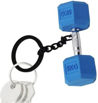 Generic Porte-clés haltère - Fabrication soignée, breloque haltère, porte-clés décoratif portable | Porte-clés amusant pour salle de sport, fournitures pour a