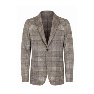 Circolo 1901 Plaid Single-Breasted Blazer - - Jackets - Herren - Grau - 2XL