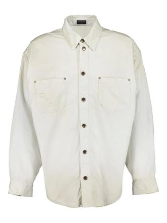 Balenciaga chemise boutonnée à poches poitrine - Blanc