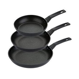 Prestige 9 x Tougher Frying Pan Set Non Stick - Induction Frying Pan Set of 3, 21/25/29cm with Scratch Resistant Non Stick, Stay Cool Easy Grip Handles, Oven &