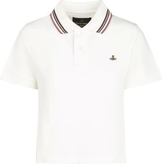 Vivienne Westwood Femme, Tops, Blanc, Taille: 38 FR Mini Polo Classique