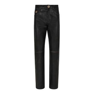 Versace Distressed Lederhose - - Jeans - Herren - Schwarzk - S