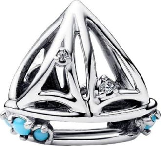 Pandora Moments Segelboot Charm aus Sterling Silber mit Zirkonia, Kompatibel Moments Anh&auml;nger, 793905C01