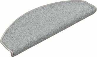 vidaXL Stufenmatten 30 Stk. 65x24x4 cm Hellgrau Halbrund Gro&szlig; vidaXL