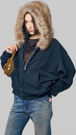 Acne Studios Sweater with Faux Fur Hood