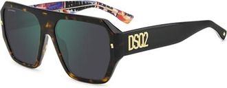 Dsquared2 D2 0128/S Lunettes de Soleil, Motif Havane, 58 Homme