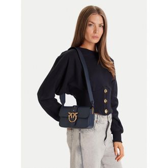 Pinko Handtasche PINKO Love One Mini Slouchy Fl AI 25-26 PLTT 104340 A0QO Blau