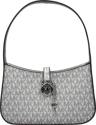 Michael Kors Lyra Femmes Sac &agrave; main en tissu argent&eacute;
